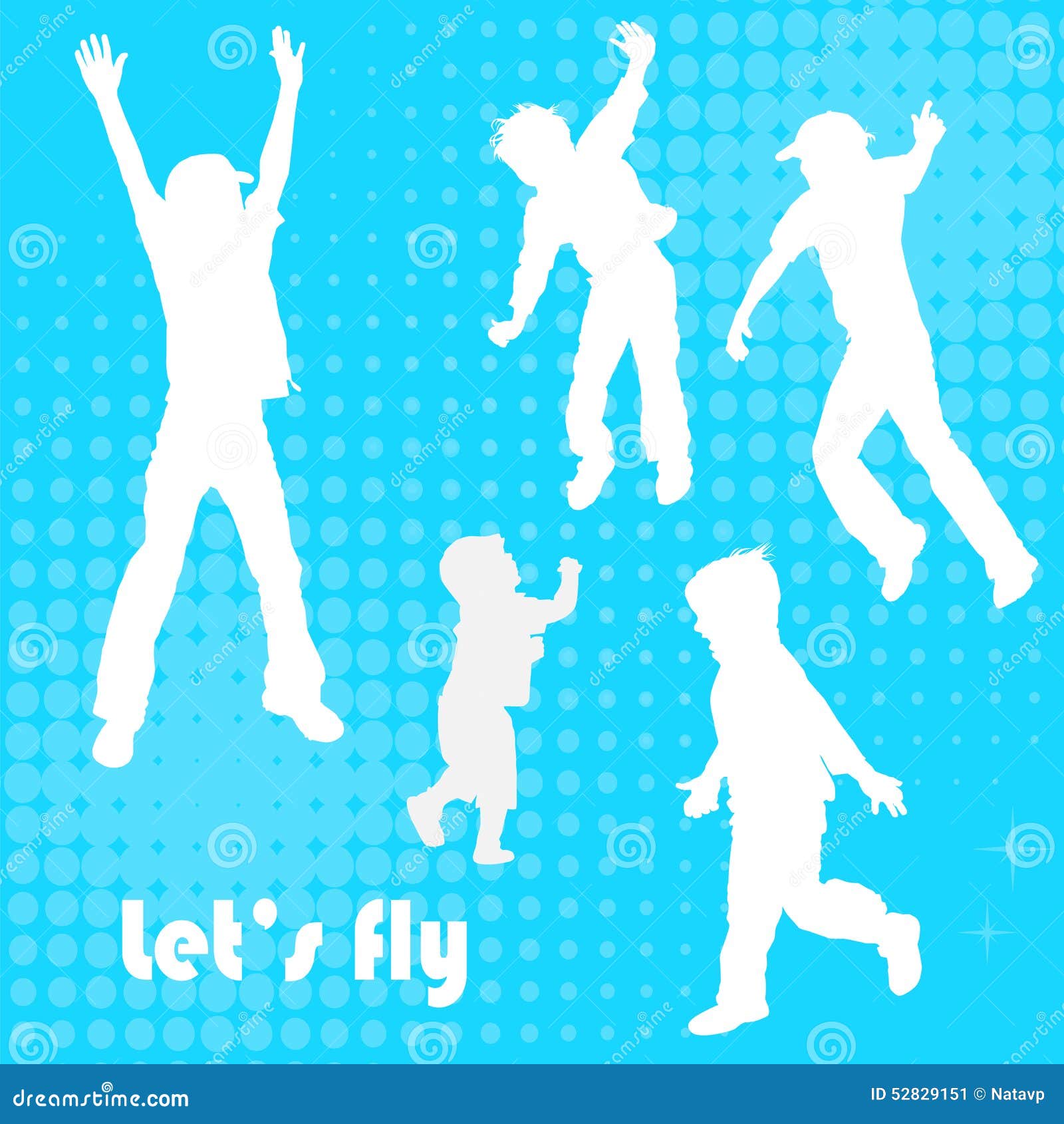 Vector Background of Jumping Kids Stock Vector - Illustration of ...