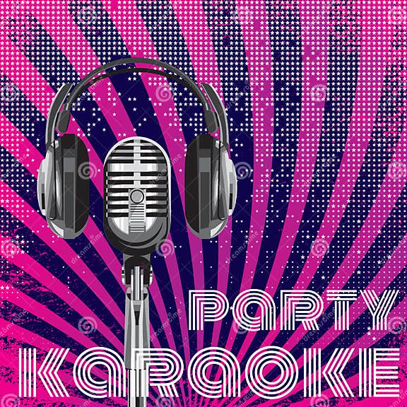 Vector Background for Karaoke Party Stock Vector - Illustration of ...