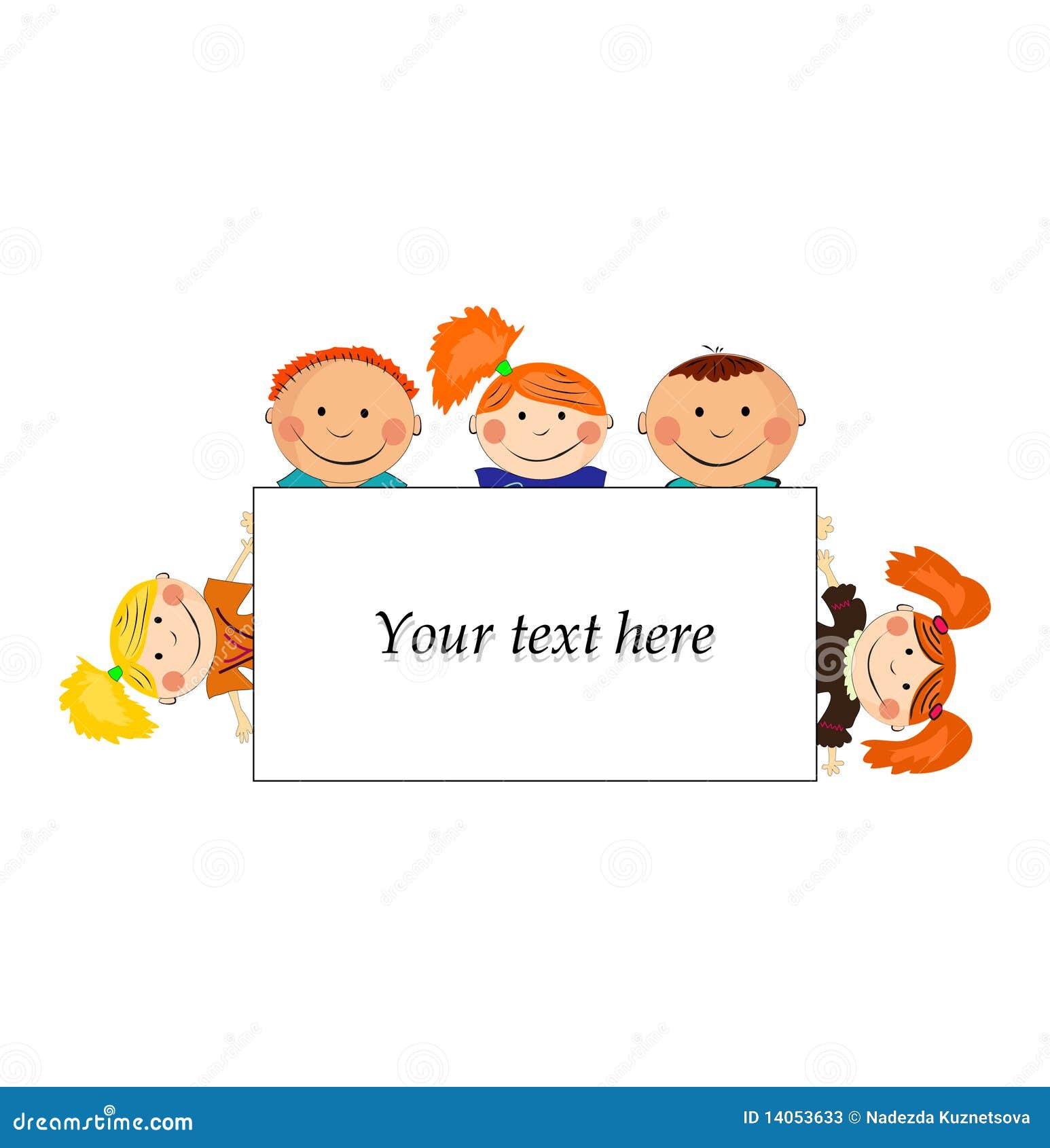 Vector Background with Kids Stock Vector - Illustration of kids, lines ...