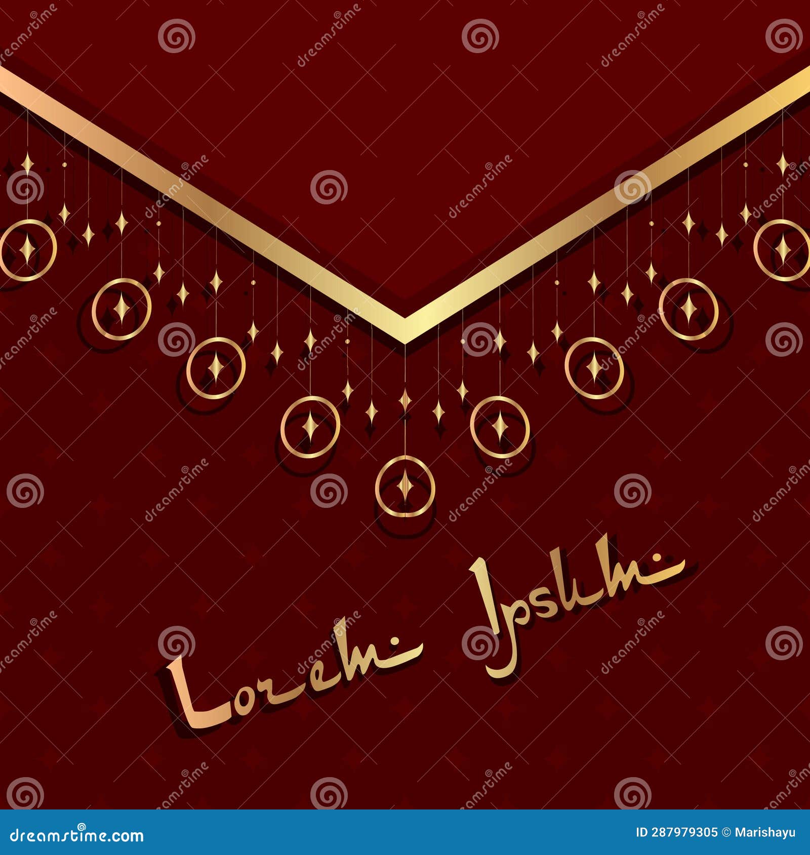 Arabic Red Background with Lace Stock Vector - Illustration of ribbon ...