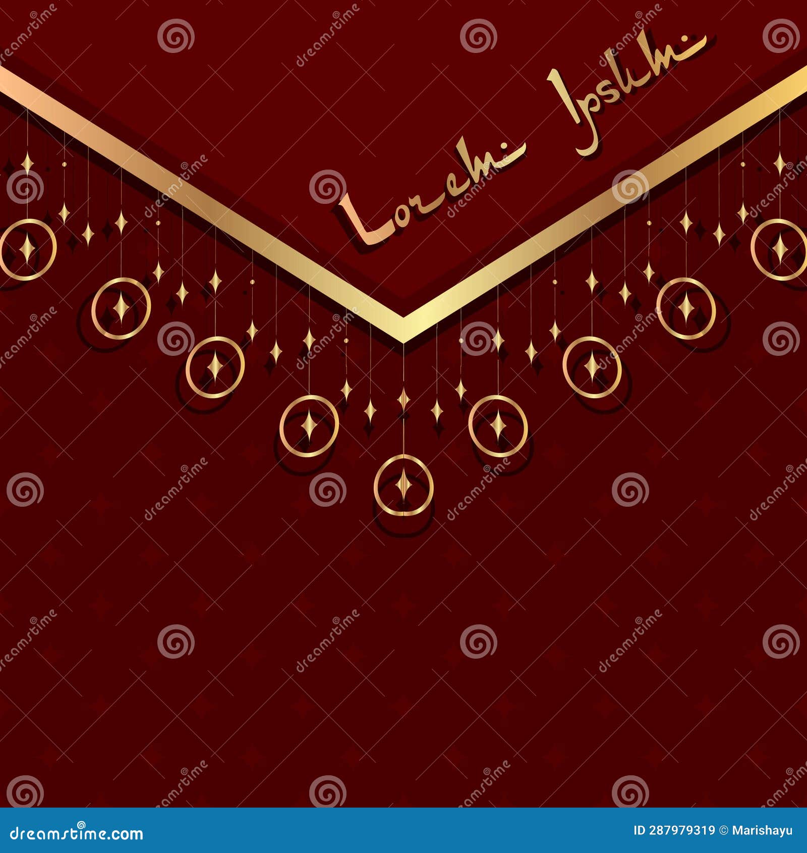 Arabic Red Background with Lace Envelope Stock Vector - Illustration of ...