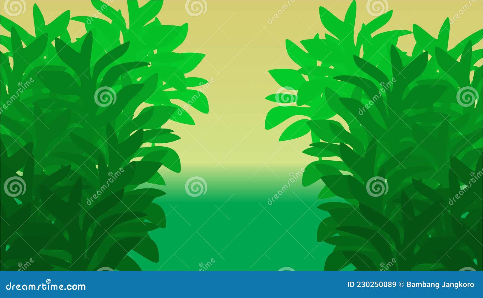Vector Background of Leaf Grove Forming a Frame Stock Vector ...