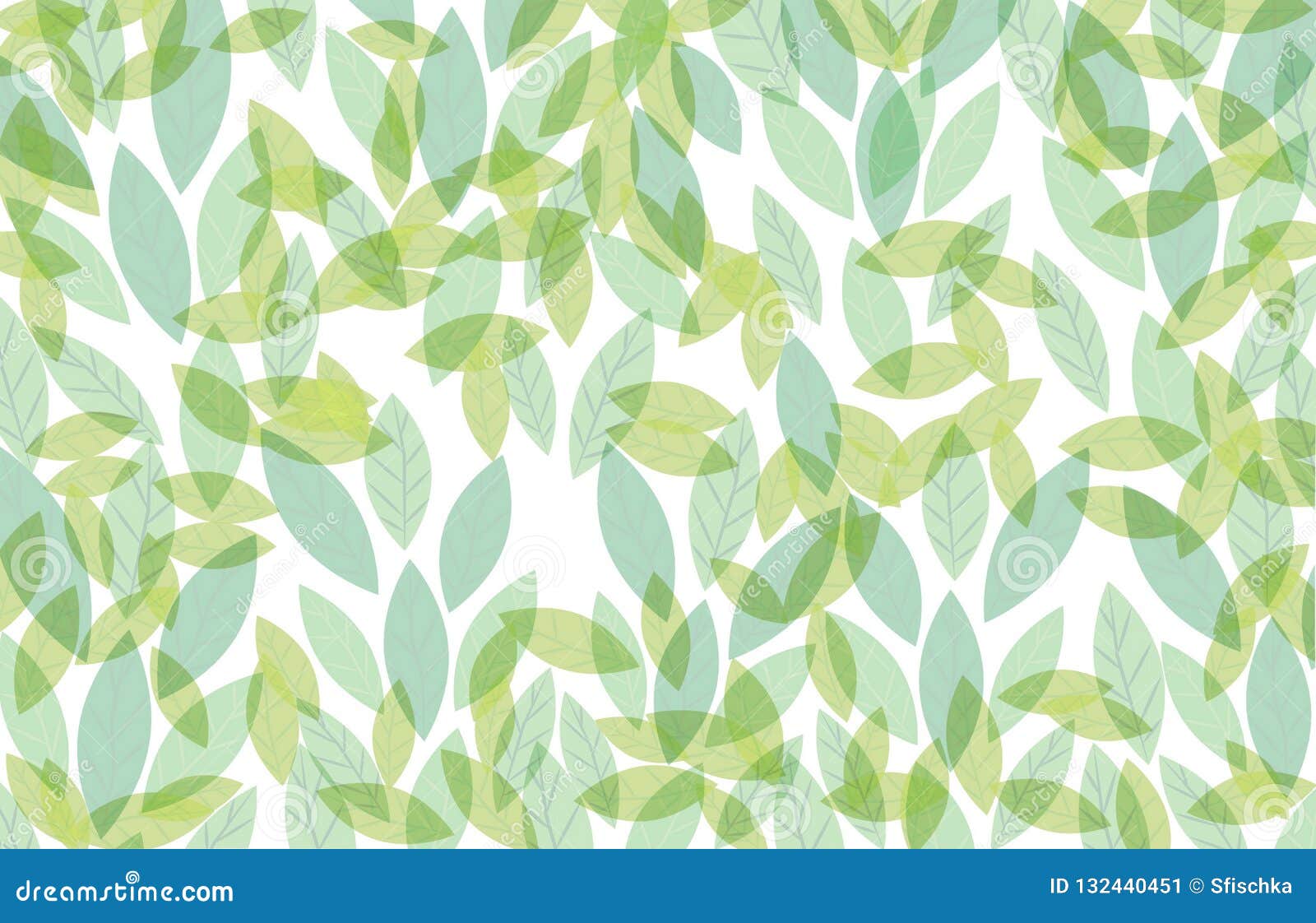Vector Background of Leaves Stock Vector - Illustration of green ...