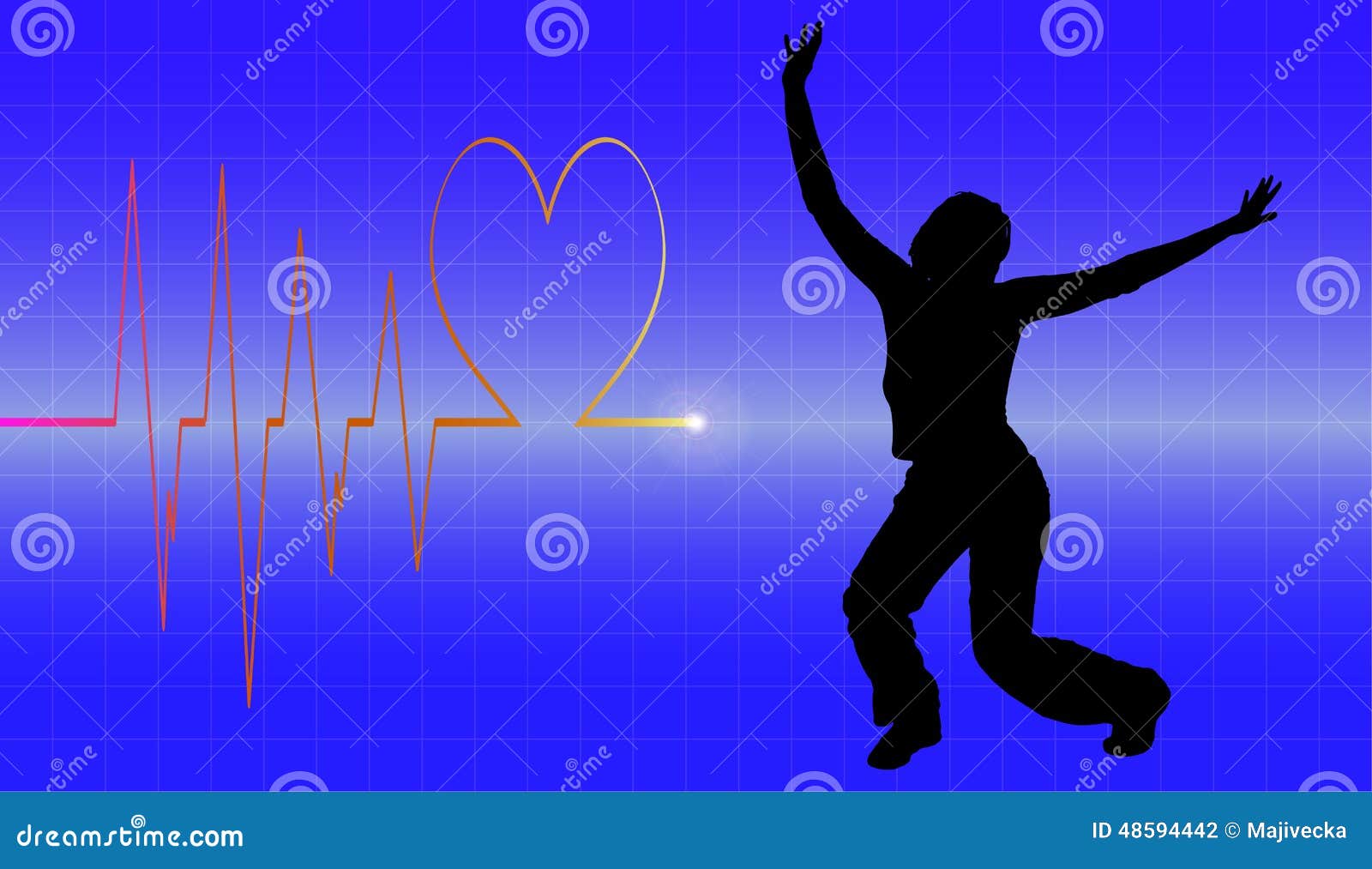 Vector Background with Life Line. Stock Vector - Illustration of ...