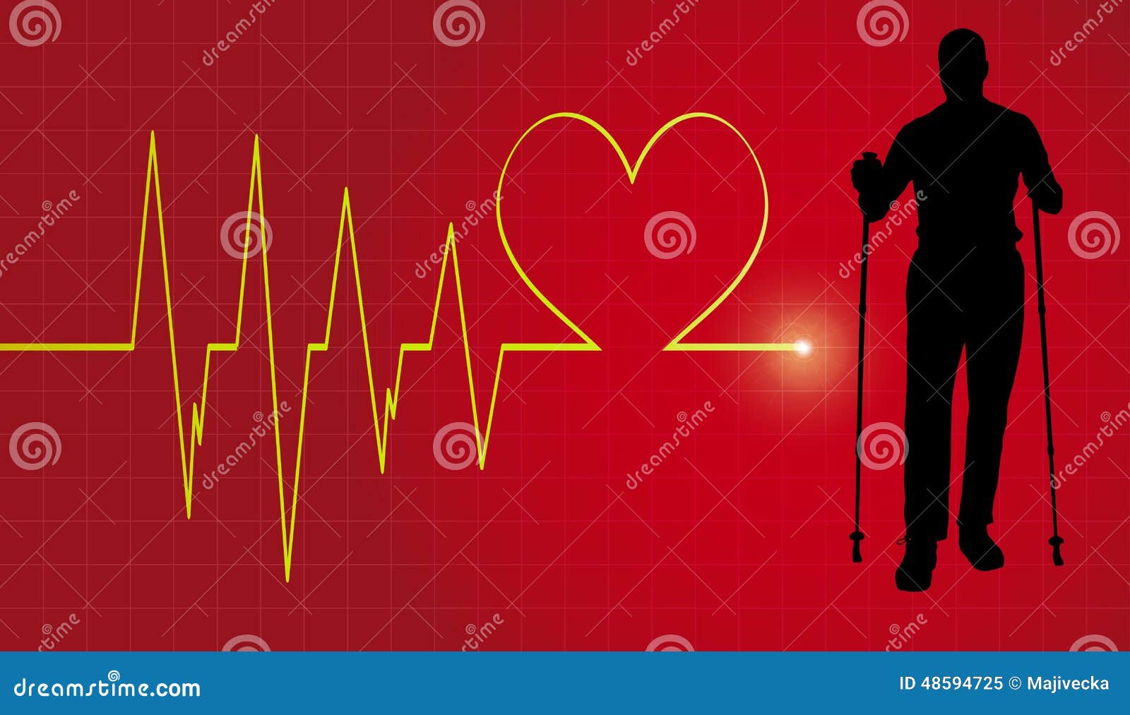 Vector Background with Life Line. Stock Vector - Illustration of death ...