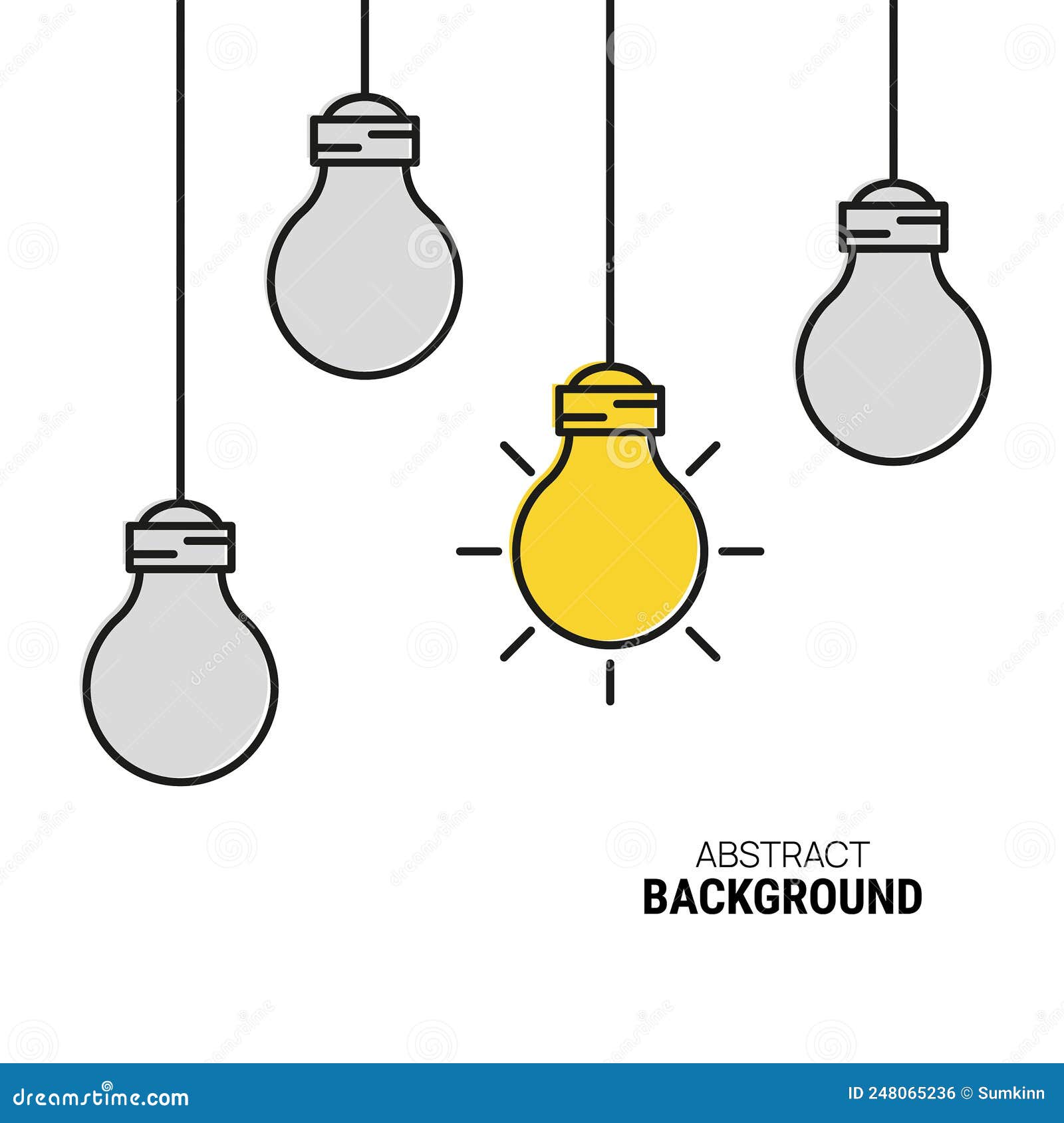 Vector Background with Light Bulb. Stock Vector - Illustration of ...