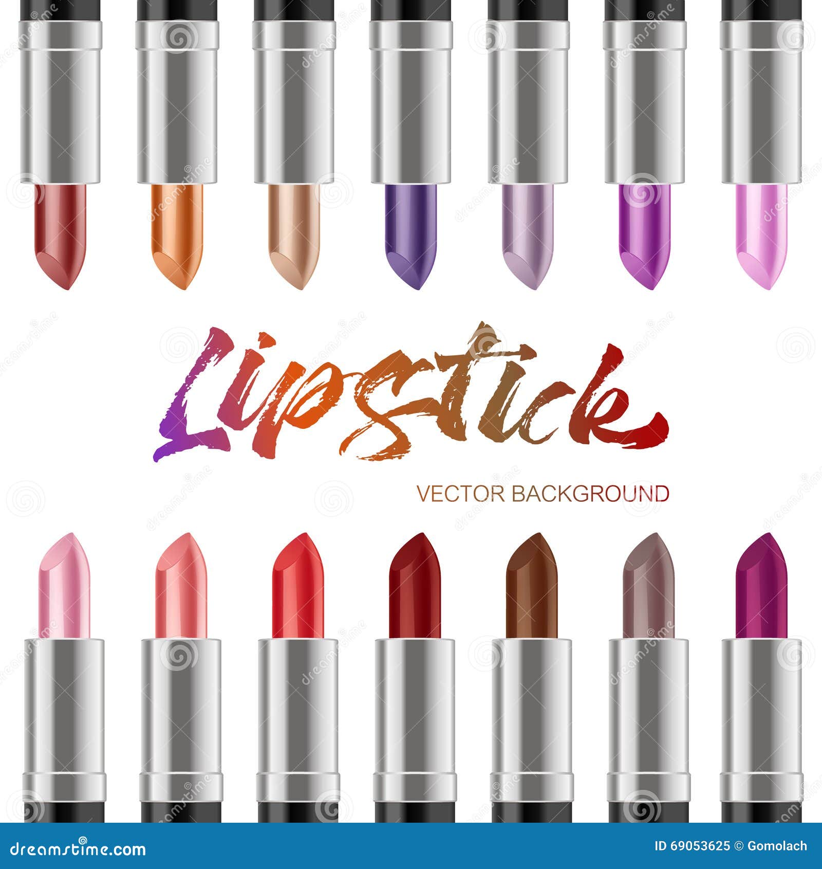 Vector Background with Lipsticks Stock Vector - Illustration of beauty ...
