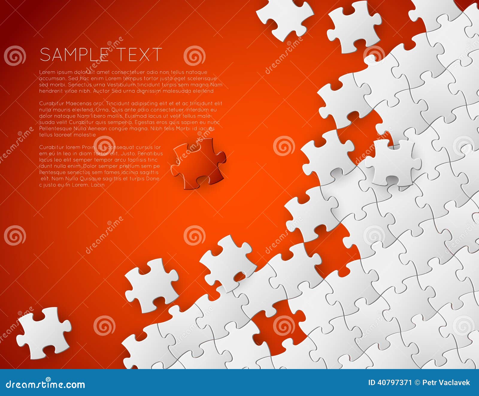 Vector Background Made from White Puzzle Pieces Stock Vector ...
