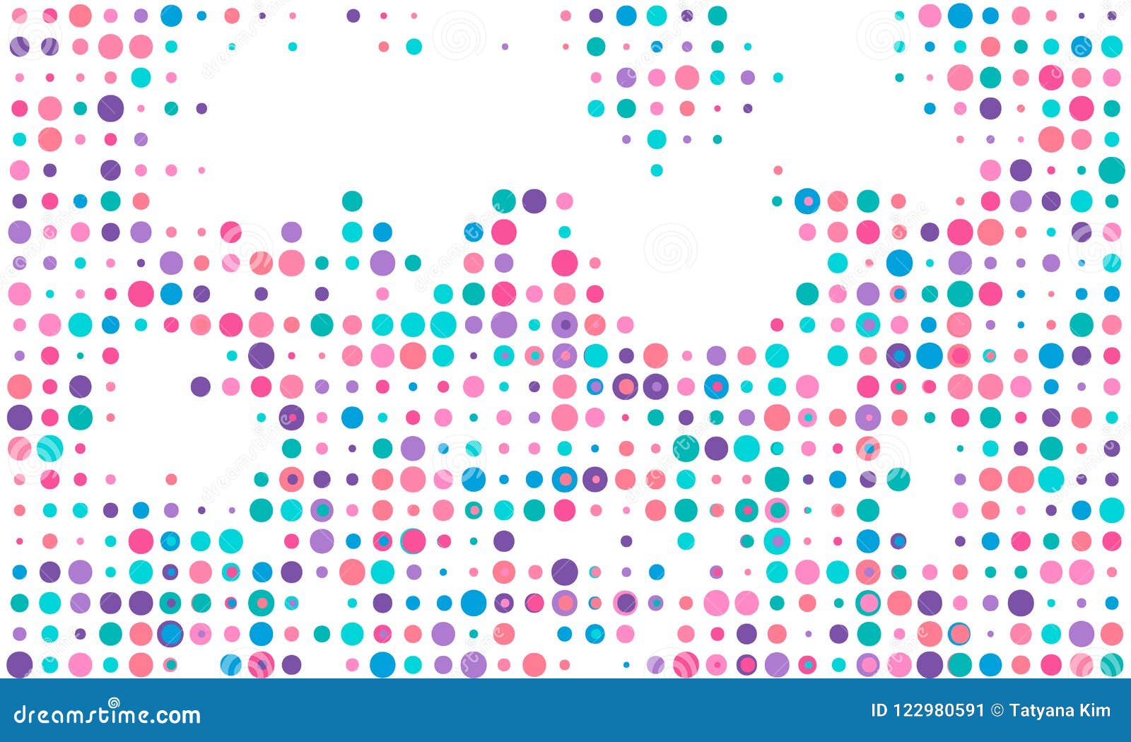 Vector Background of Many Colored Circles of Random Size and Random ...