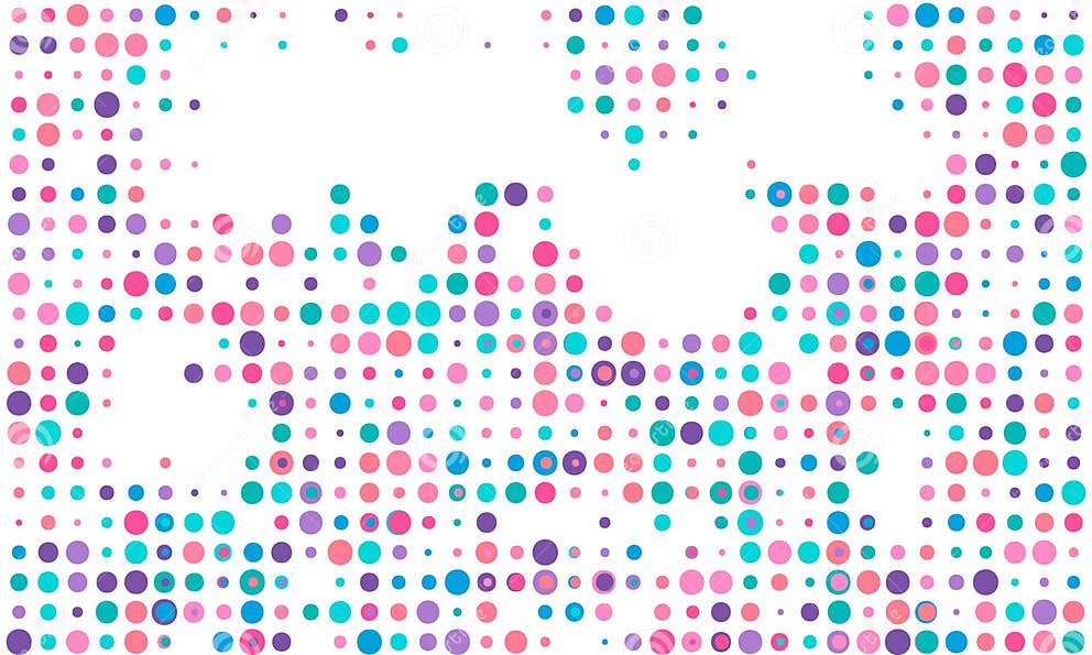 Vector Background of Many Colored Circles of Random Size and Random ...