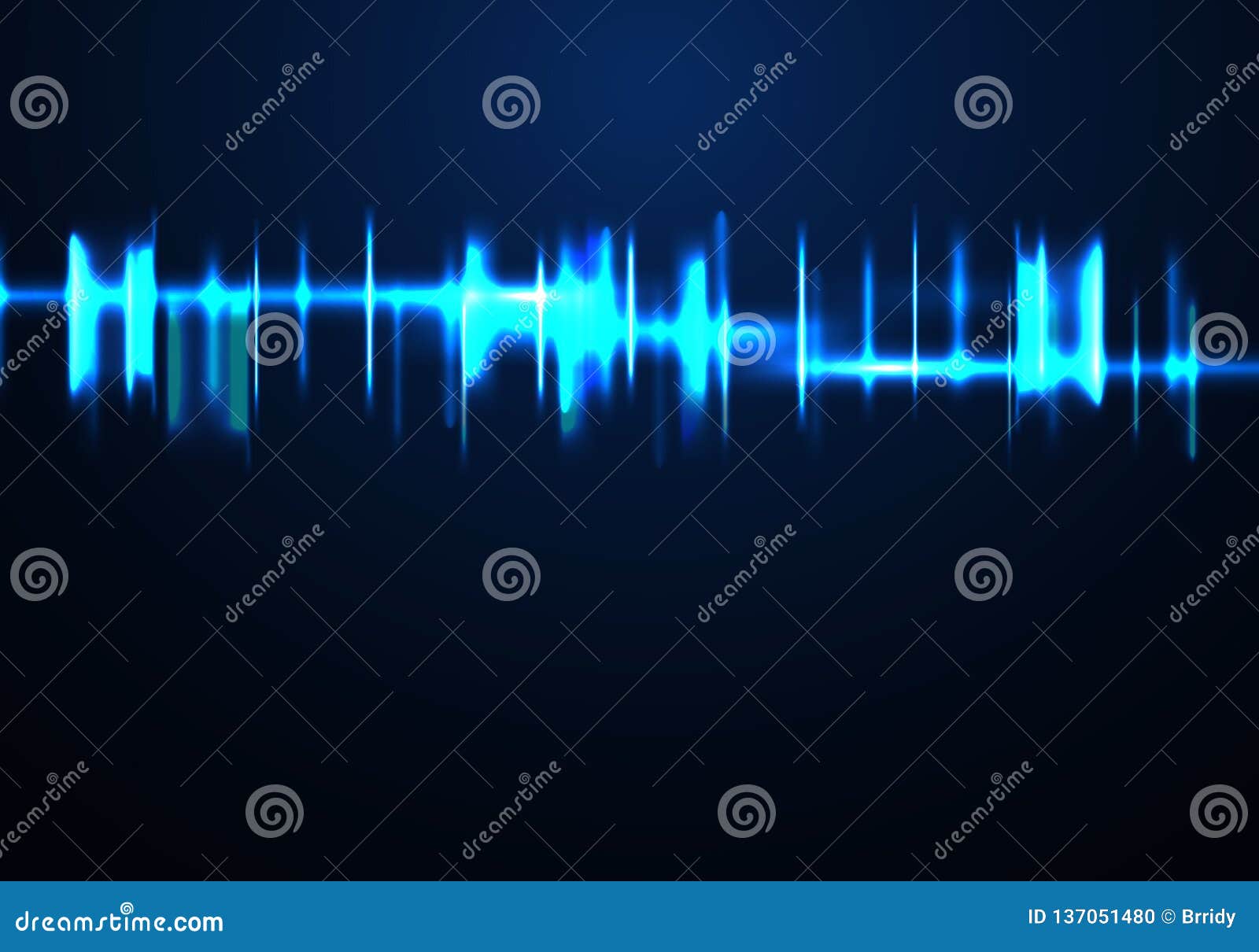 Vector Background with Neon Sound Waves. Future Technology Illustration ...