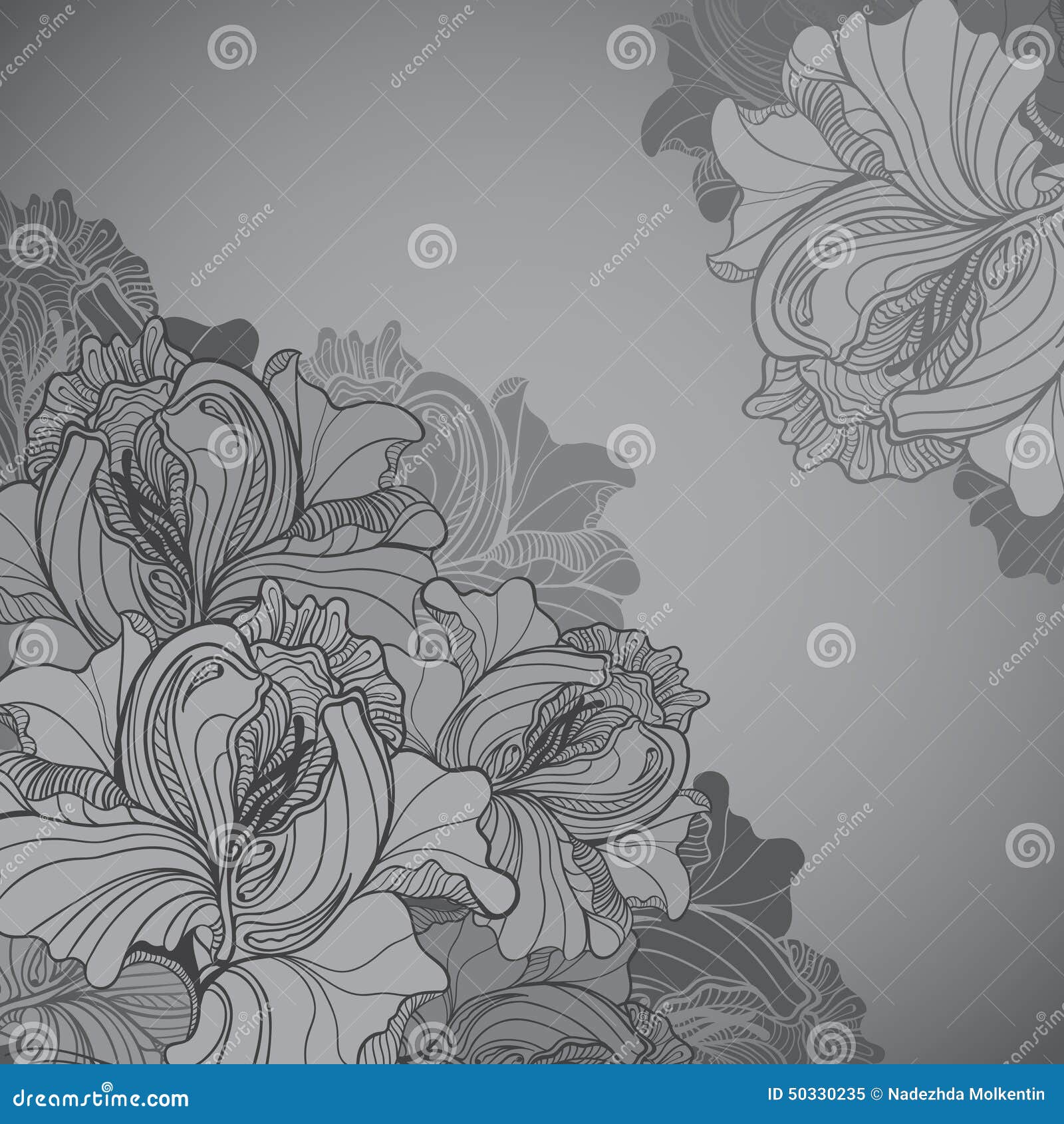Vector Background with Ornament of the Grayscale Stock Vector ...