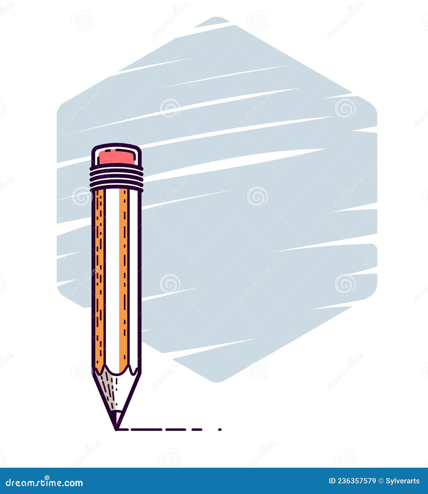 Vector Background with Pencil and Copy Space for Text. Stock Vector ...