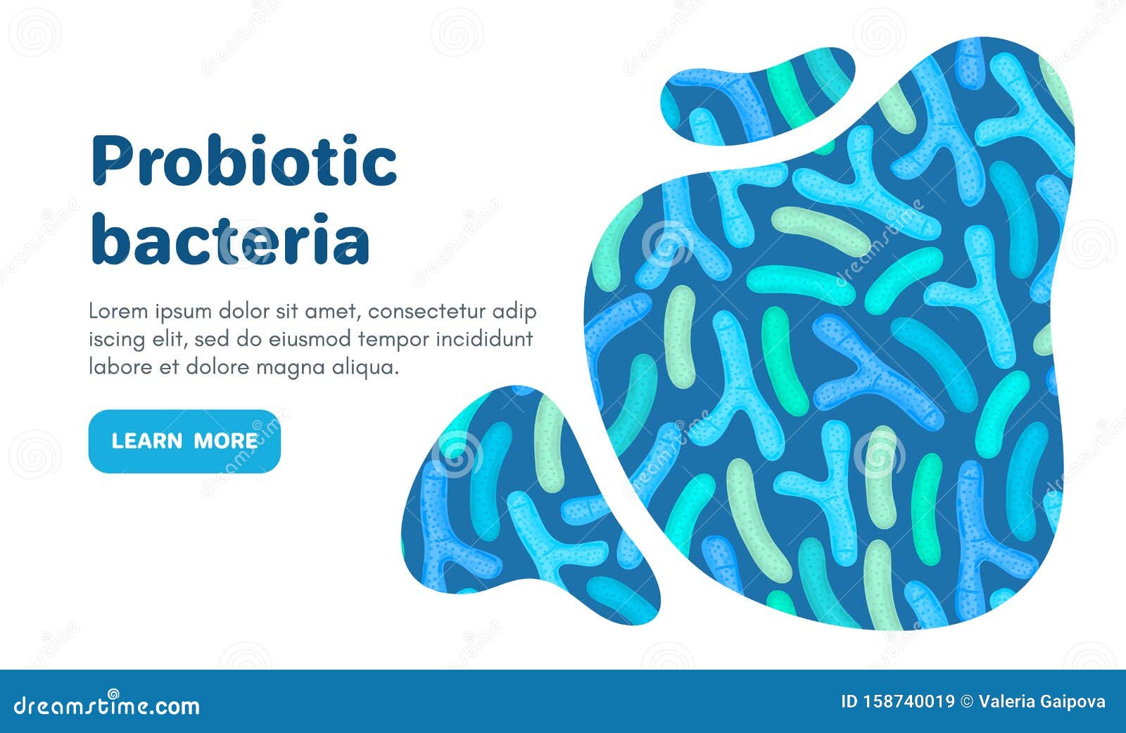 Vector Background With Probiotics Bifidobacterium Lactobacillus