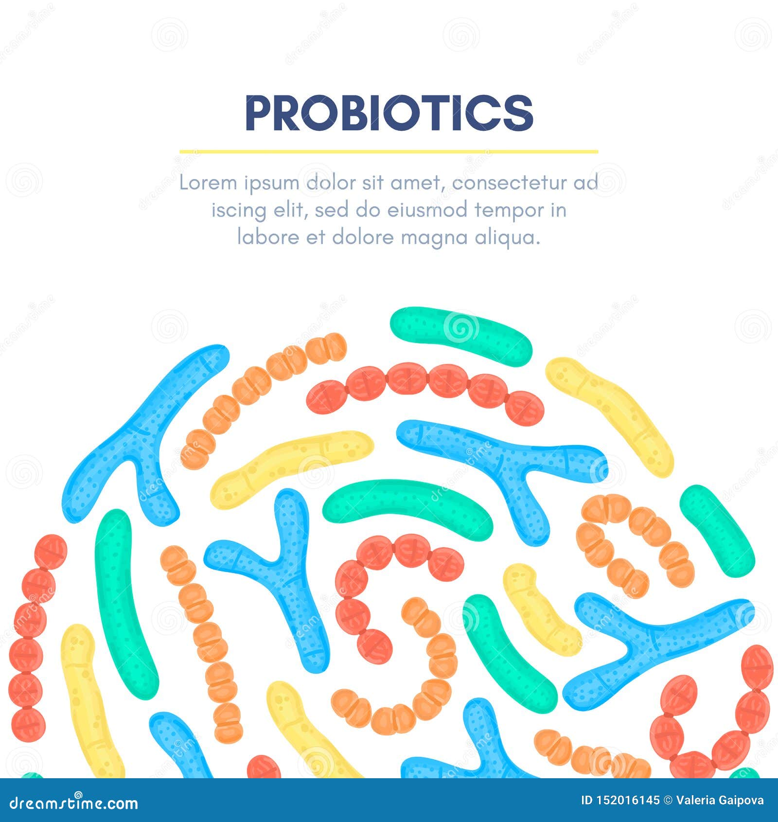 Vector Background with Probiotics in Semicircular Shape ... Vector Background with Probiotics in Semicircular Shape ...