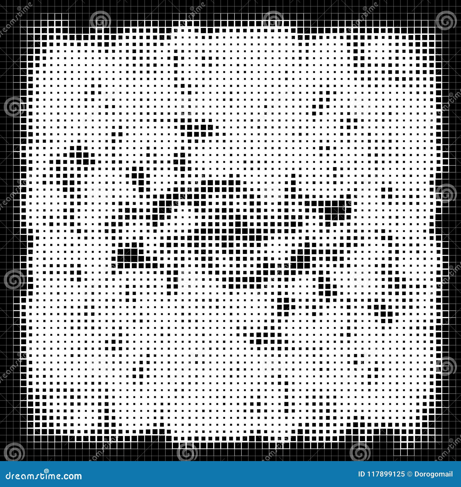 Vector Background with Random Black Squares. Abstract Ornament. Modern ...