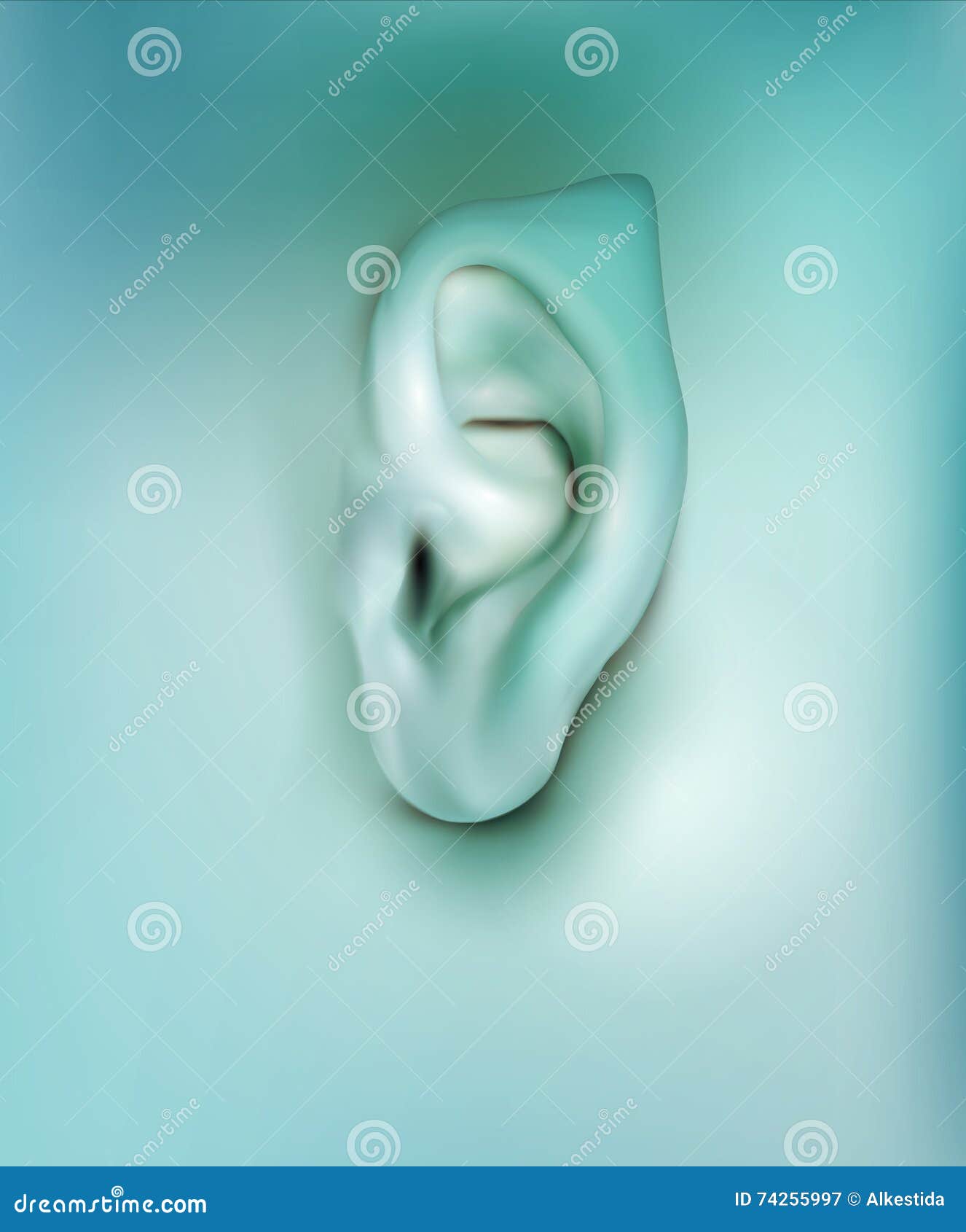 Vector Background with Realistic Ear Elf Stock Vector - Illustration of ...