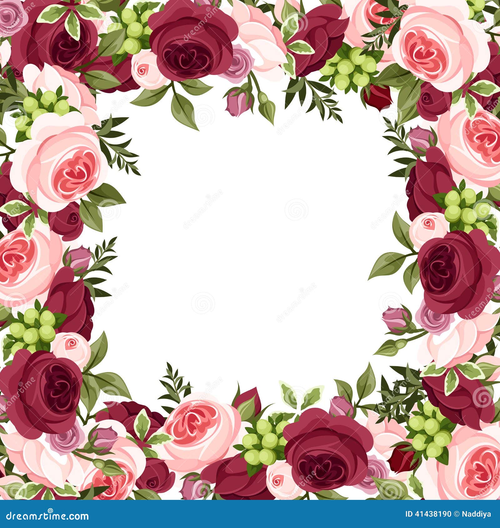 Vector Background with Red and Pink Roses. Stock Vector - Illustration ...