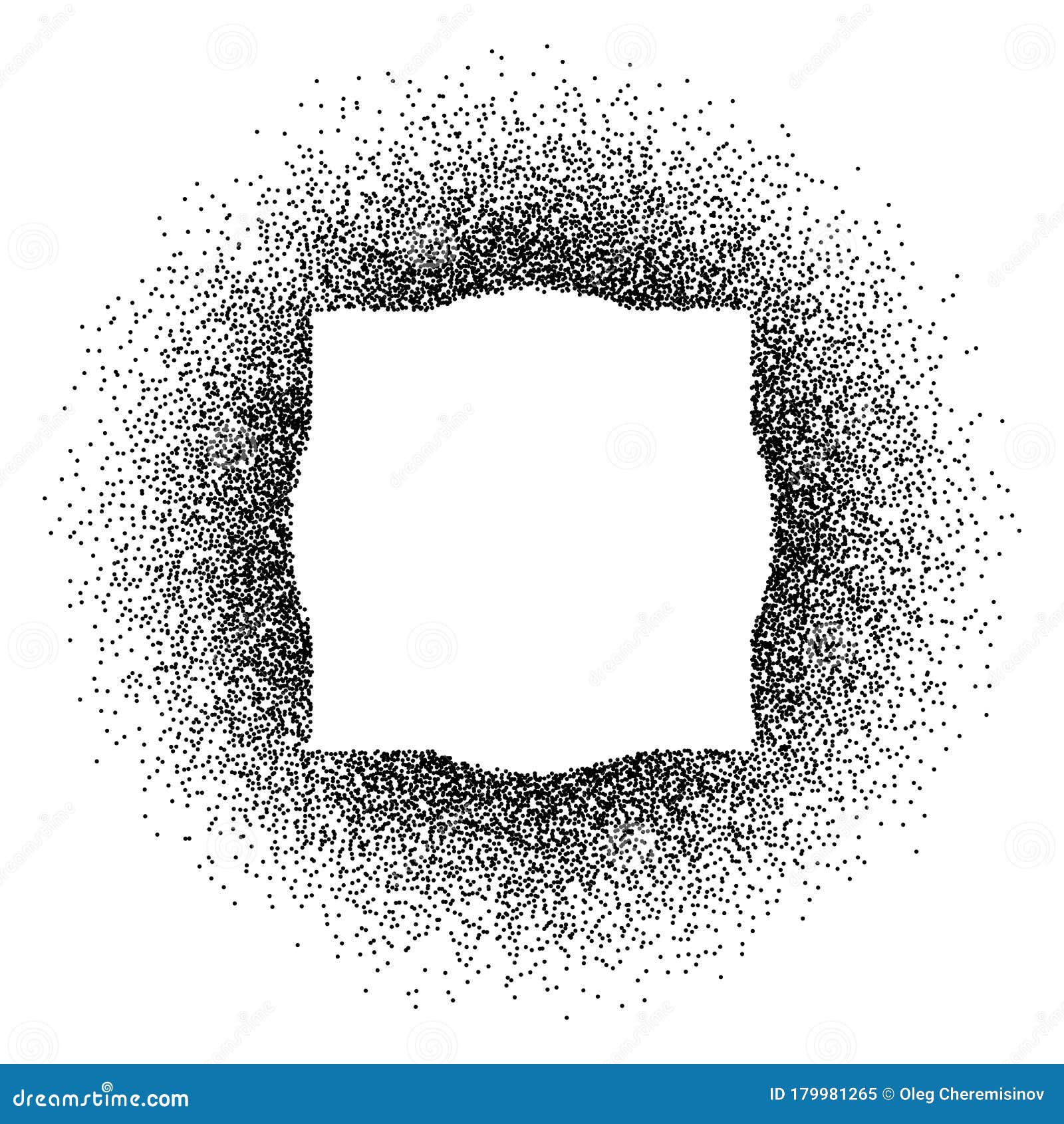 Vector Background Round Dots Frame, Empty Space Stock Vector ...
