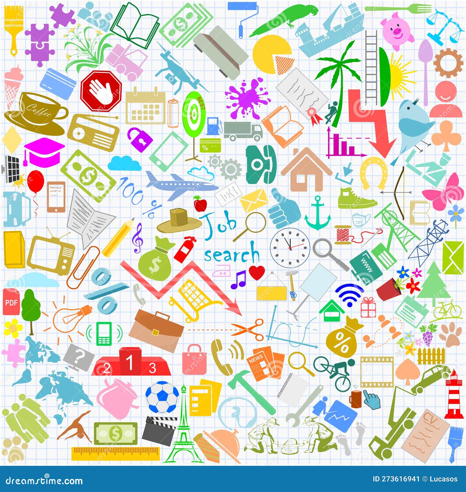 Work and travel concept stock vector. Illustration of college - 273616941