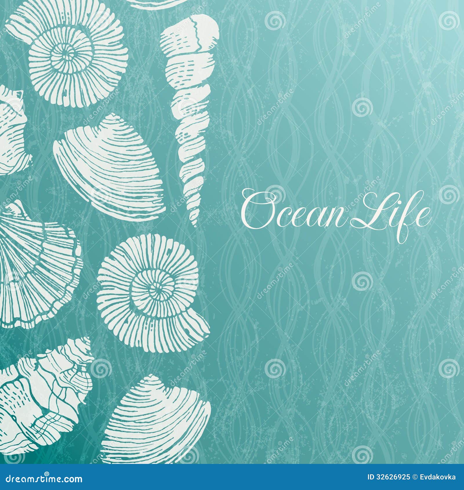 Vector Background with Sea Shells Stock Vector - Illustration of ...
