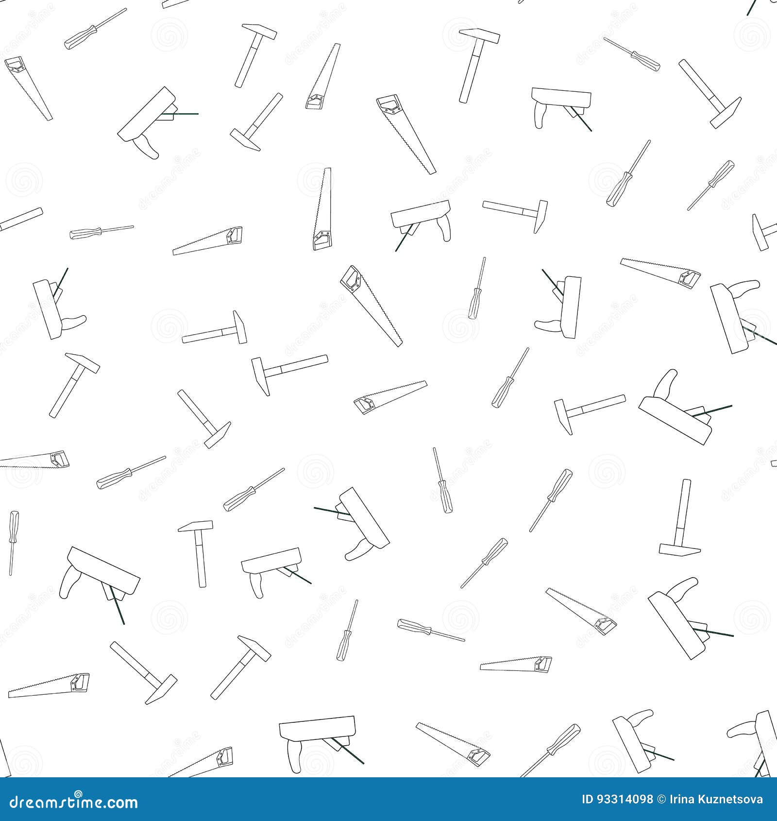 Vector Background, Seamless Pattern with Tools Stock Vector ...