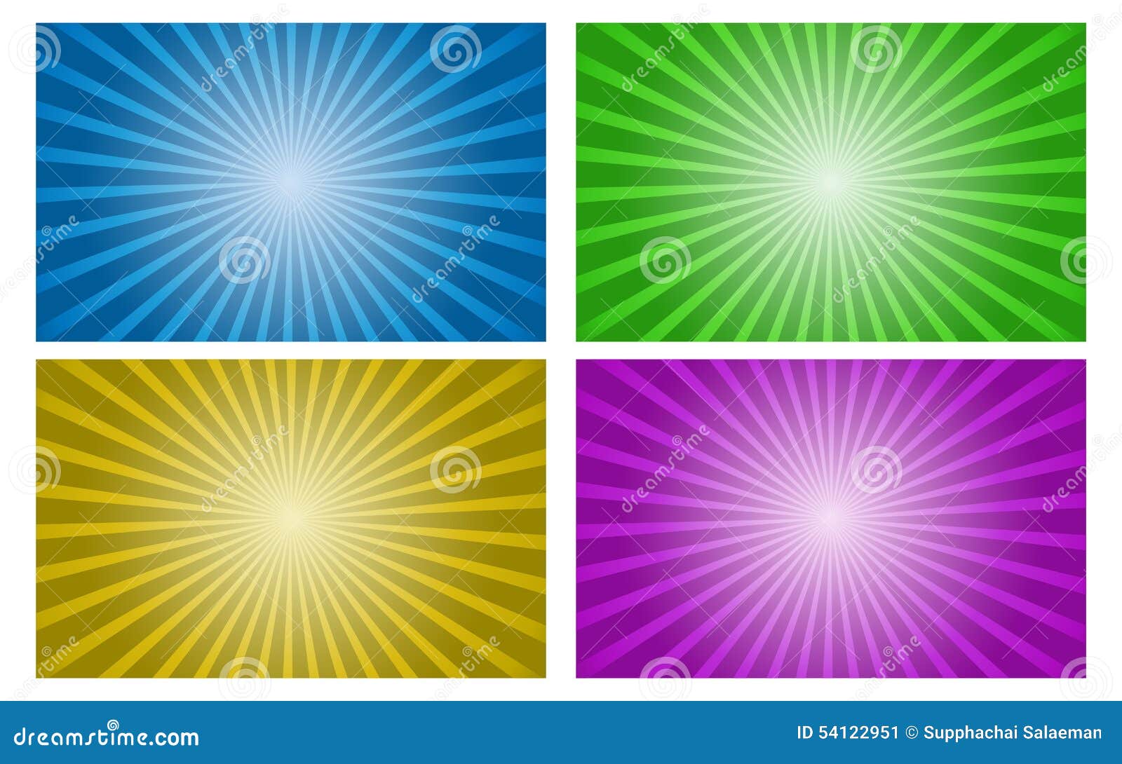 Vector Background Set of Gradient Radial Stock Vector - Illustration of ...