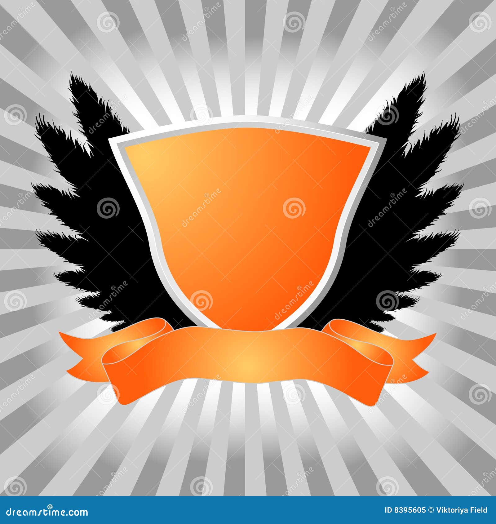 Vector Background with Shield Stock Vector - Illustration of wings ...