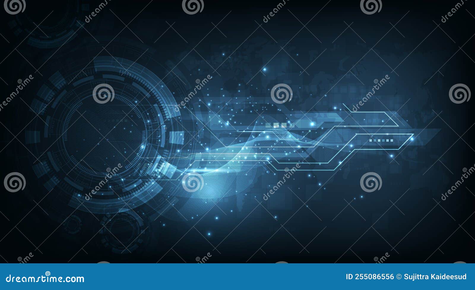 Vector Background Shows the Innovation of High Speed Technology. Stock ...