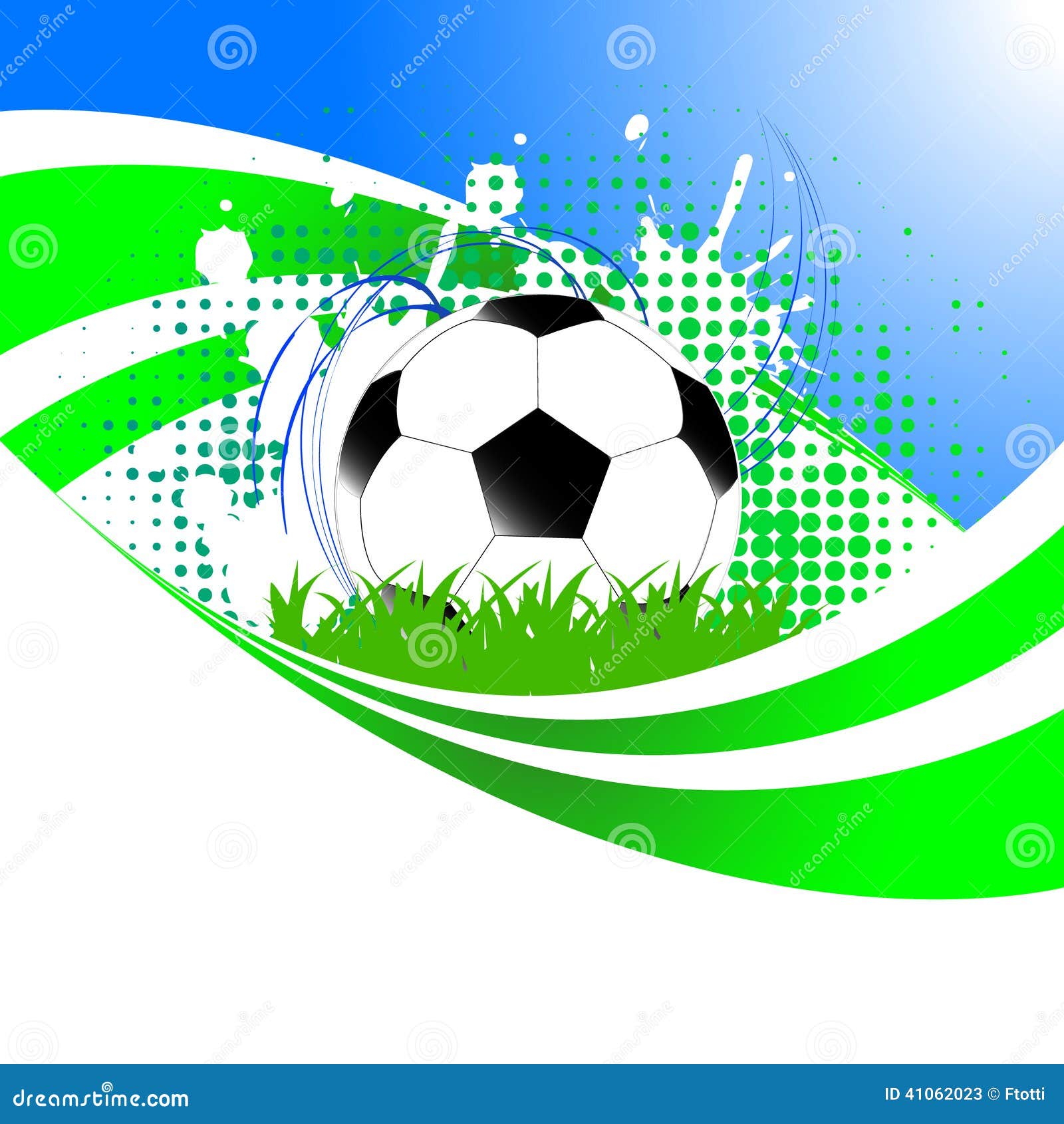 Vector Background with Soccer Ball Stock Vector - Illustration of ...