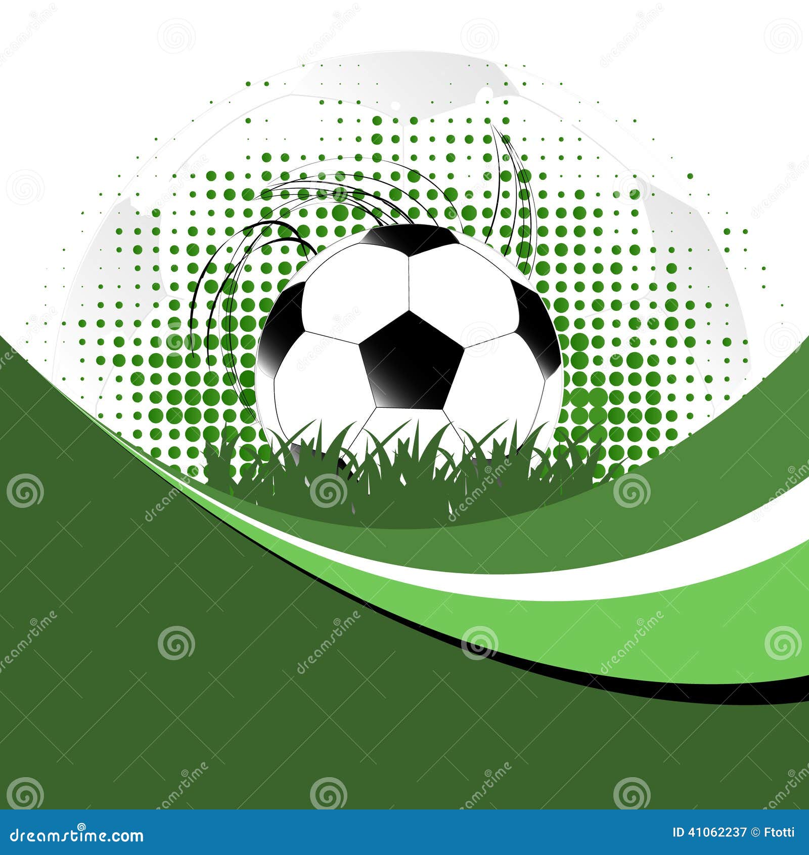 Vector Background with Soccer Ball Stock Vector - Illustration of ...