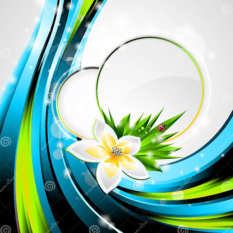 Vector Background on a Spring Theme. Stock Vector - Illustration of ...