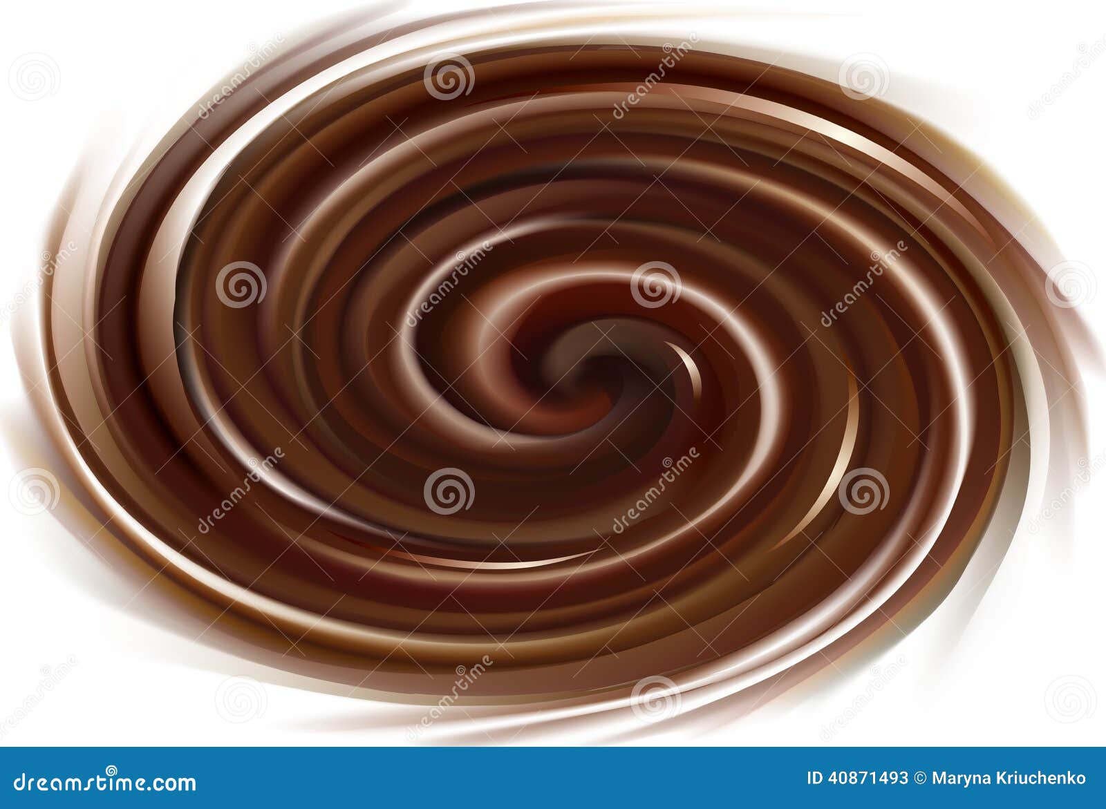 Vector Background Swirling Chocolate Texture Dark Stock Illustrations ...