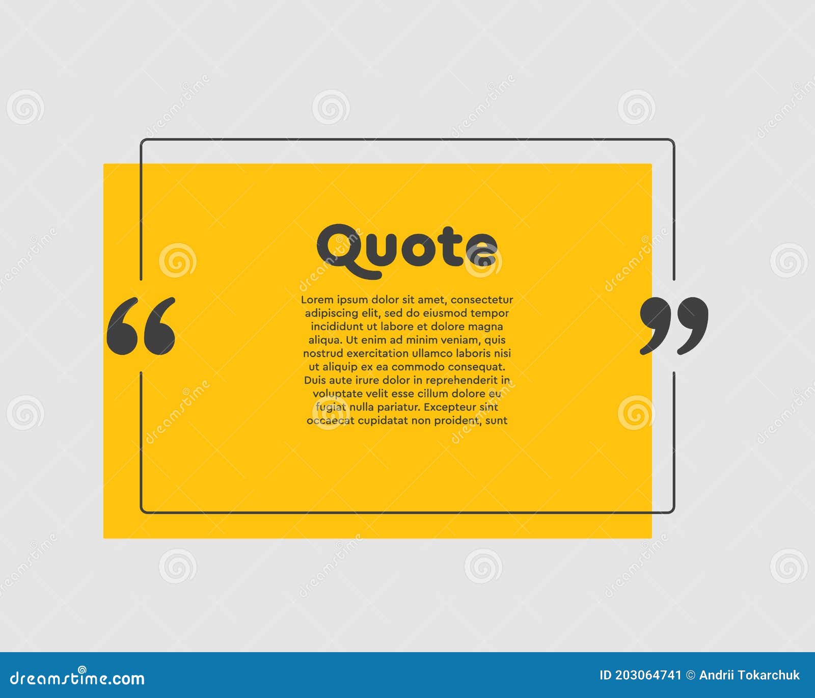 Quote Rectangle Text with Bracket, Vector Banner Stock Vector ...