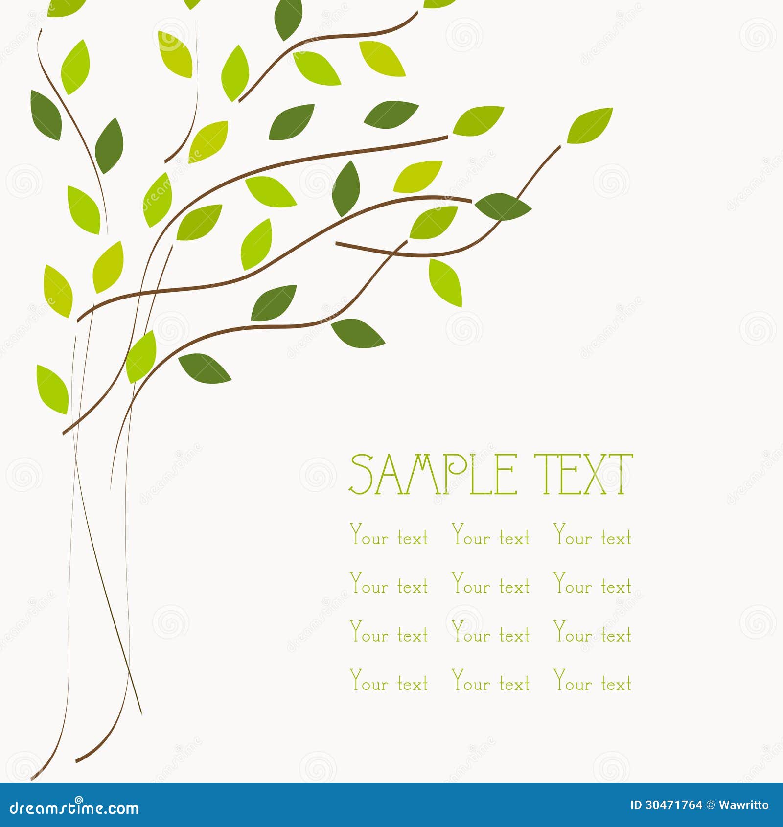Vector Background with Tree Stock Vector - Illustration of ellipse ...