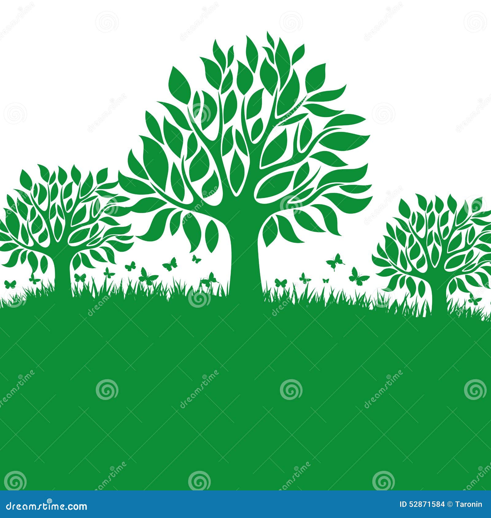 Vector background. Trees. stock vector. Illustration of growth - 52871584