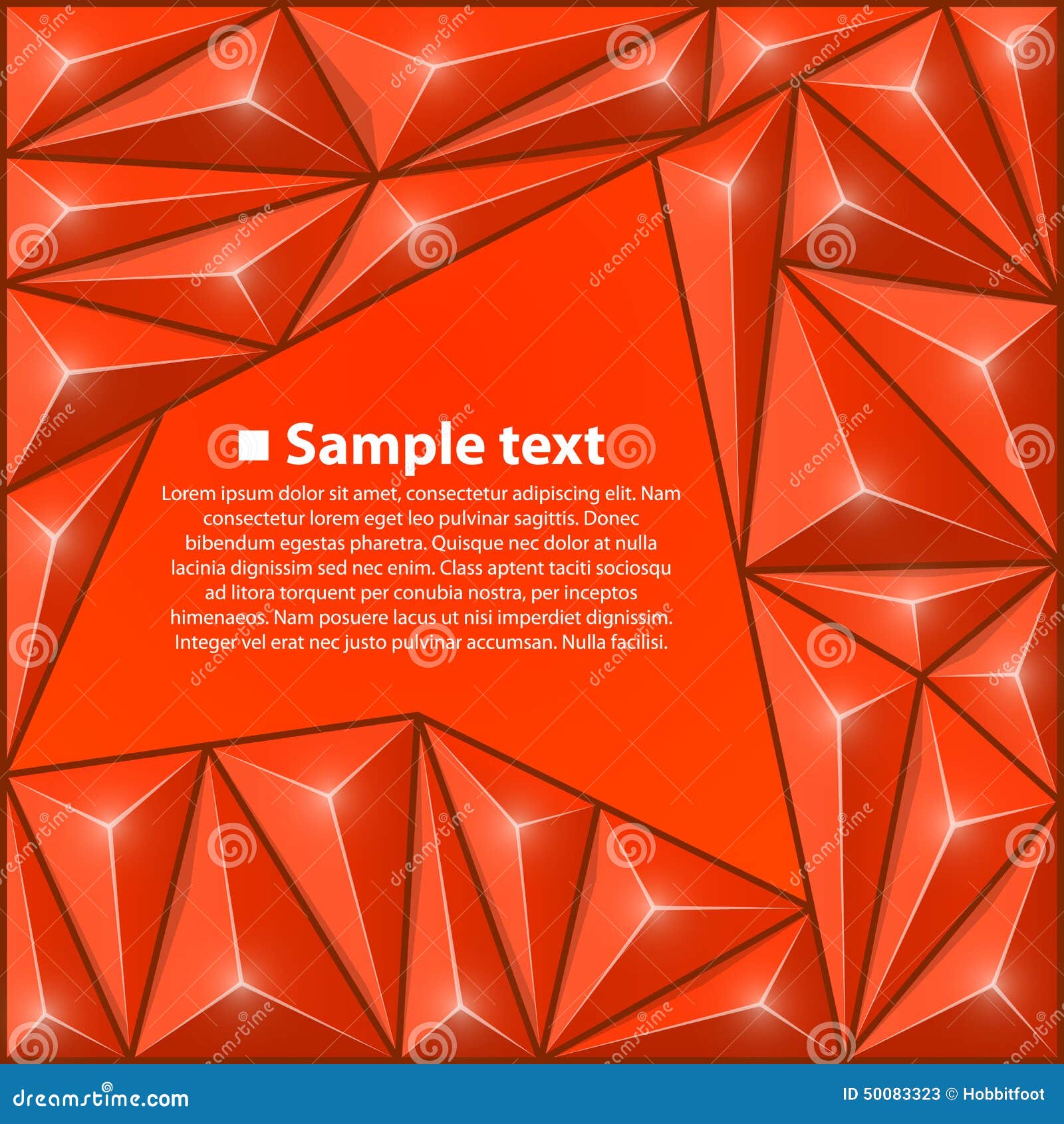 Vector Background with Triangles. Red Stock Vector - Illustration of ...