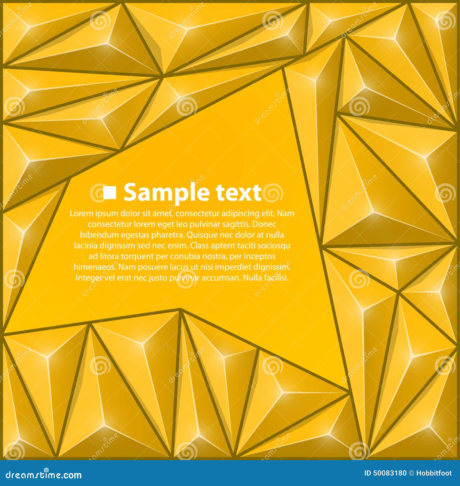 Vector Background with Triangles. Yellow Stock Vector - Illustration of ...