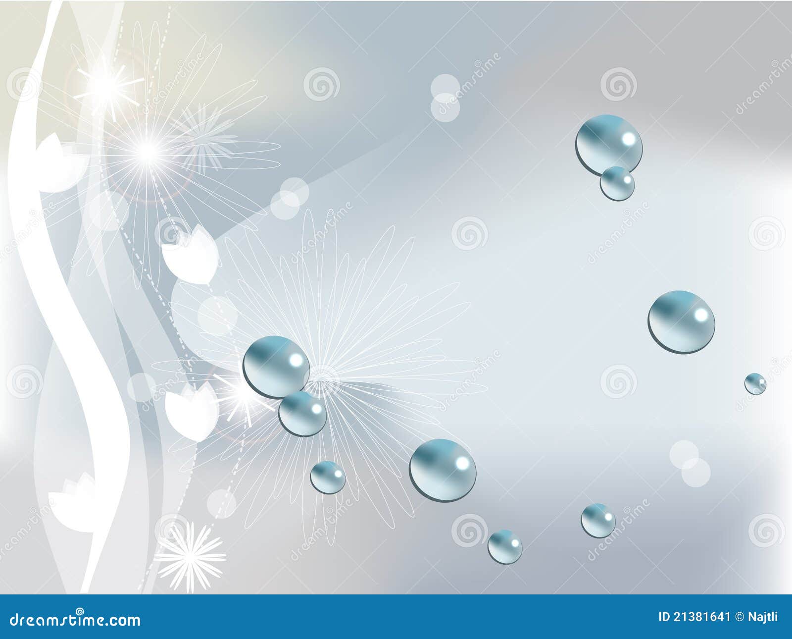 Vector Background with Water Drops Stock Vector - Illustration of blue ...