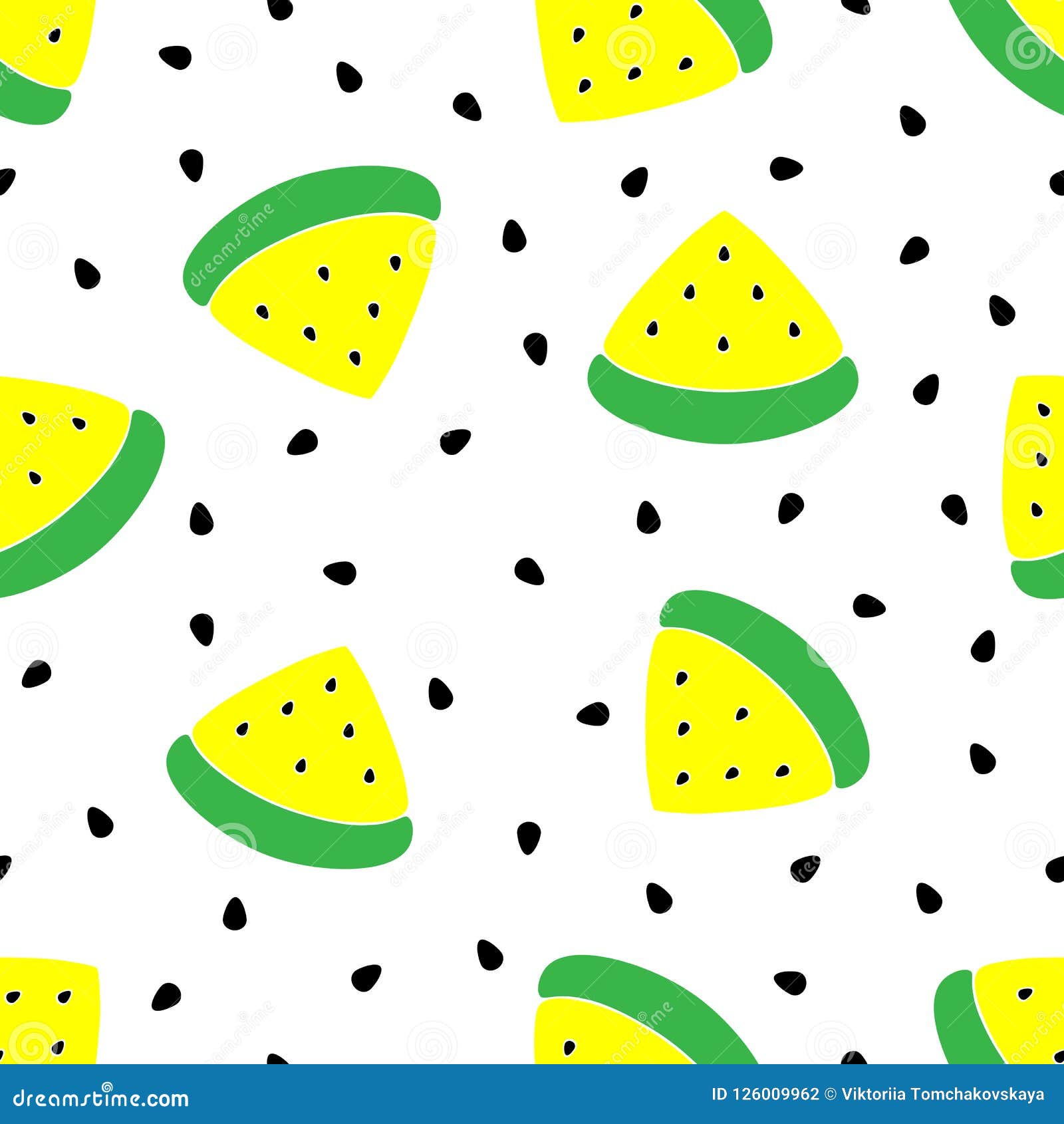 Seamless Yellow Watermelons Pattern. Vector Background Watermelon ... Seamless Yellow Watermelons Pattern. Vector Background Watermelon ...