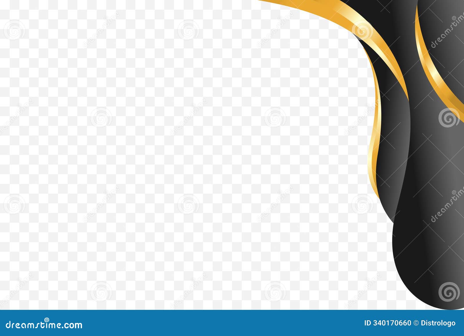 Vector Background in Wavy Black and Gold for Stylish Header and Footer ...
