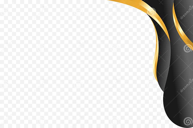 Vector Background in Wavy Black and Gold for Stylish Header and Footer ...