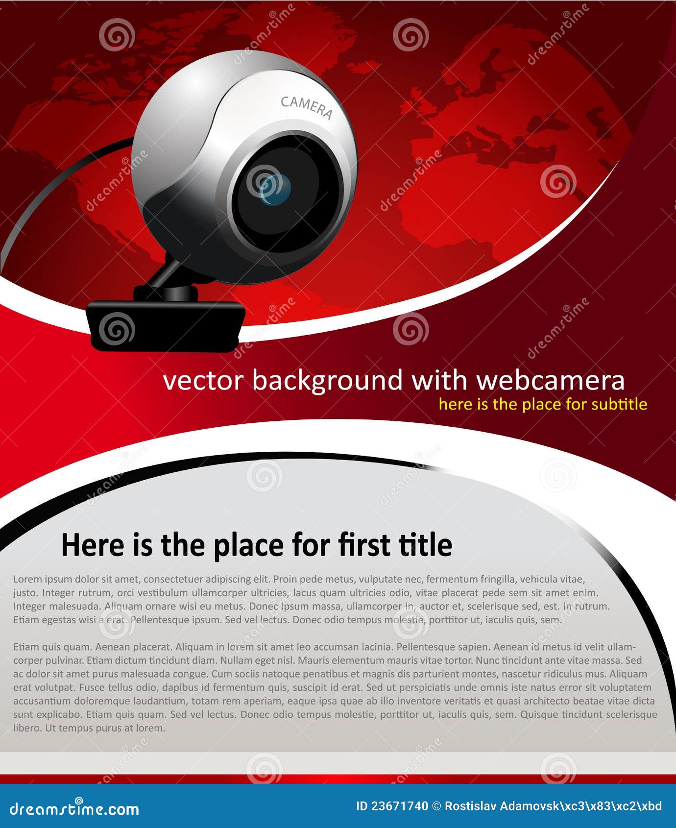 Vector Background with Web Camera Stock Vector - Illustration of ...