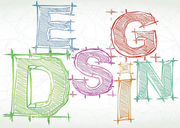 Vector Background with Word Design Stock Vector - Illustration of page ...