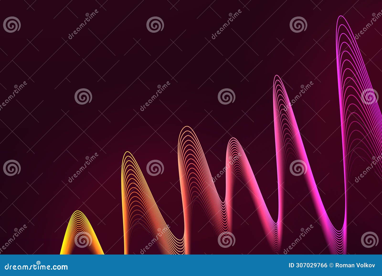 Vector Background with Yellow and Pink Neon Waves Stock Vector ...