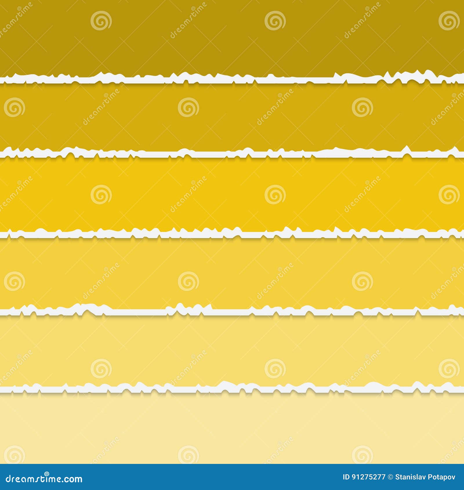 Vector Background of Yellow Torn Paper Banners with Space for Te Stock ...