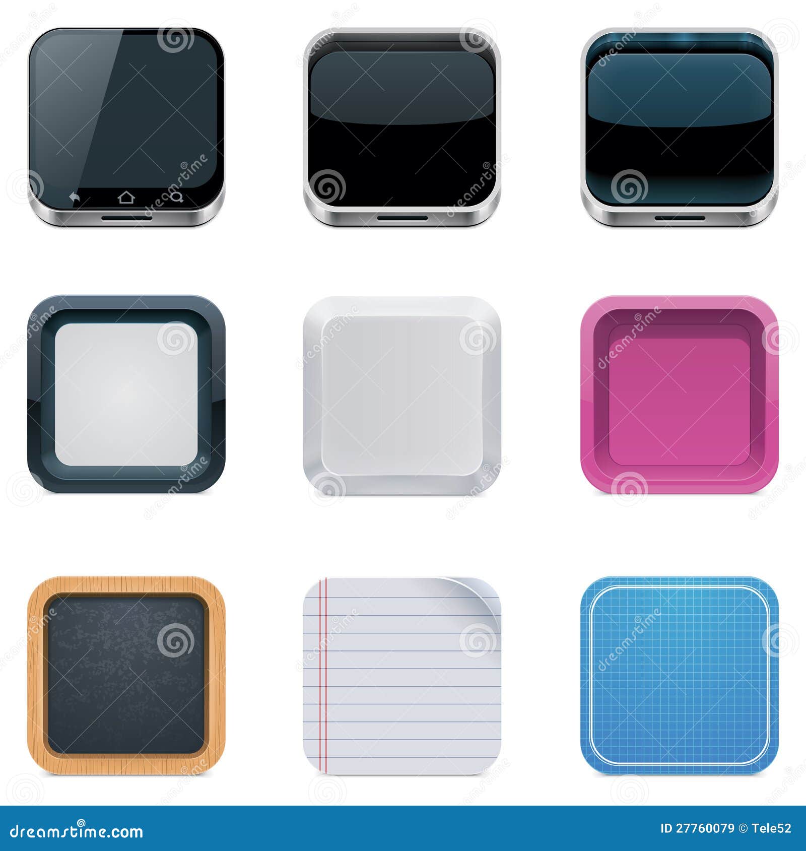 Vector Backgrounds for Square Icons Stock Vector - Illustration of ...