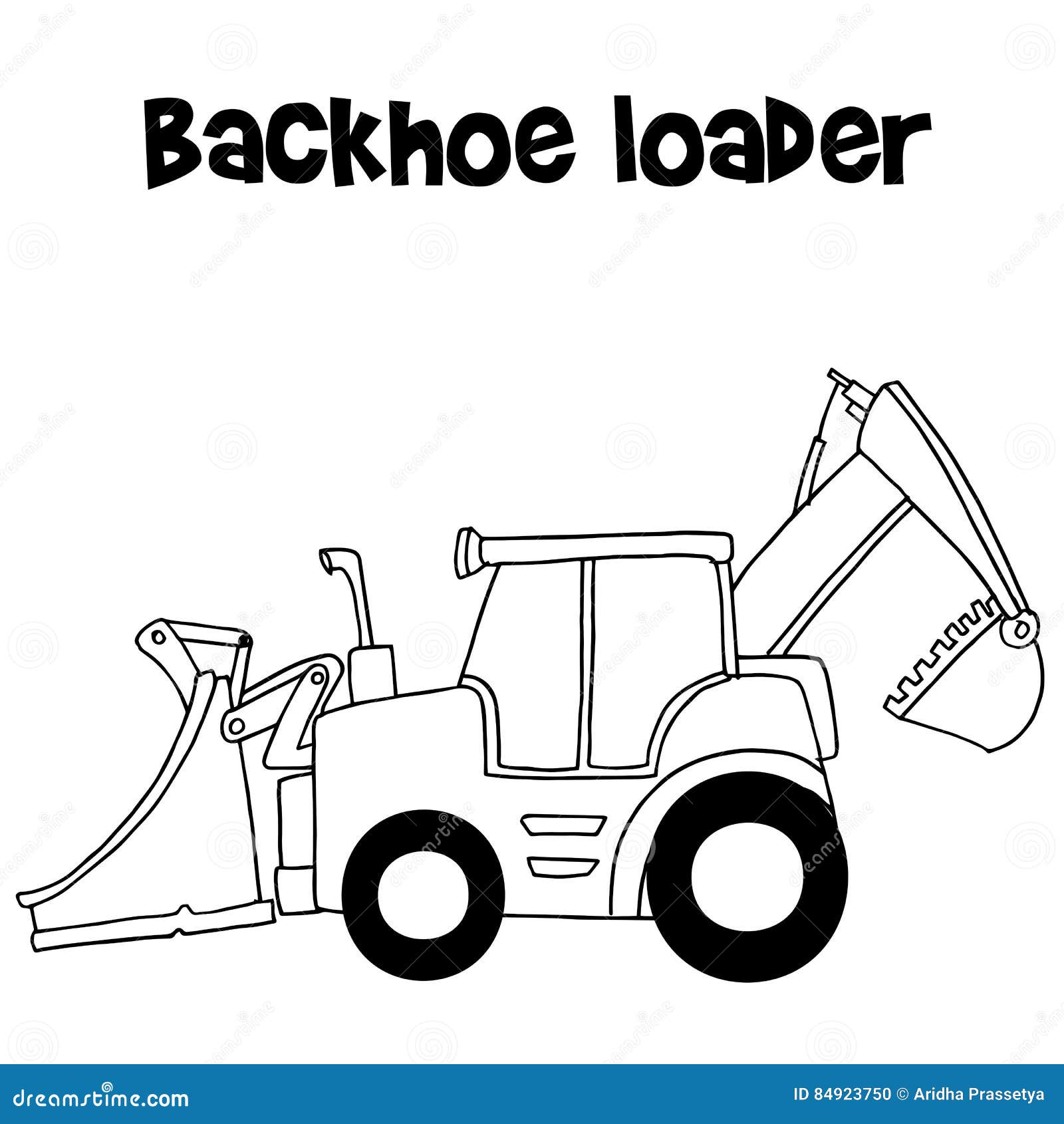 Vector of Backhoe Loader Cartoon Stock Vector - Illustration of ... Vector of Backhoe Loader Cartoon Stock Vector - Illustration of ...