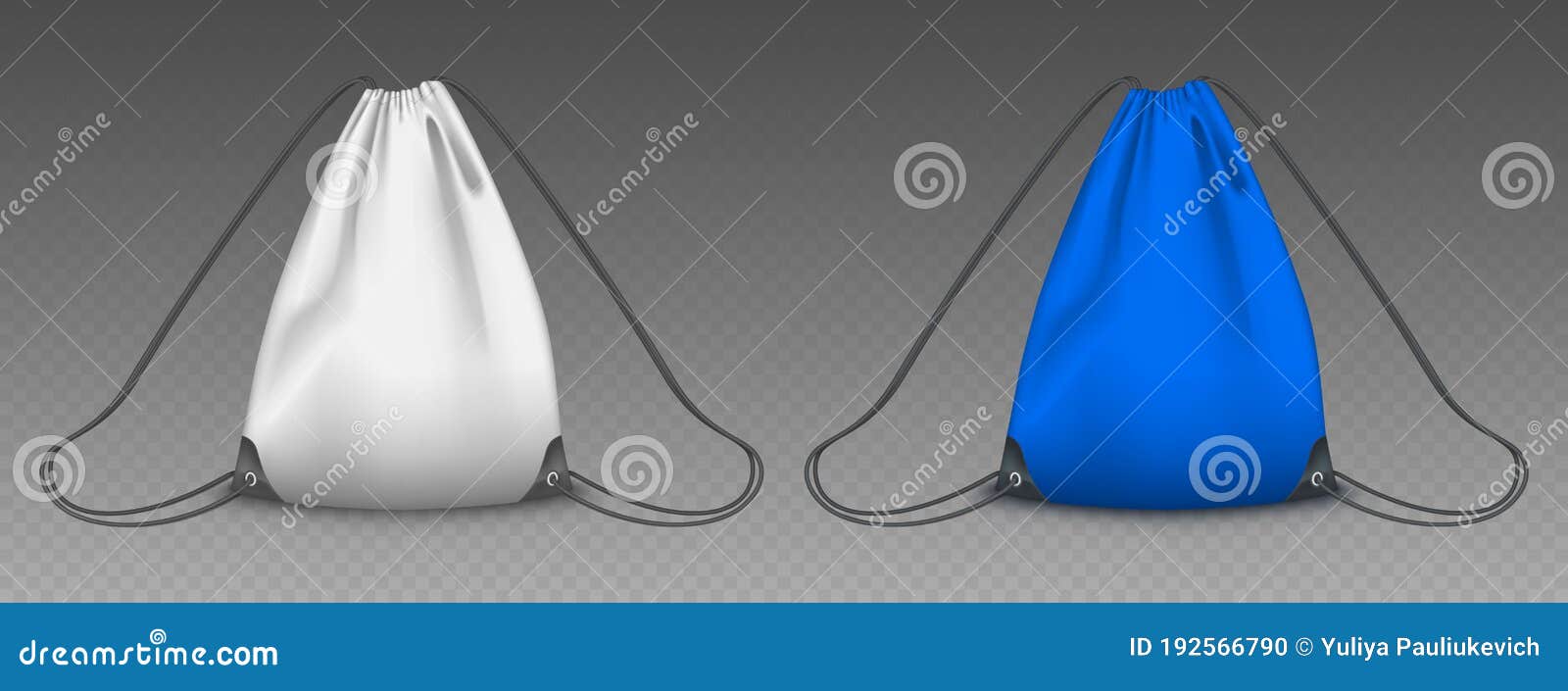 Vector Backpack Bag with Drawstrings Stock Vector - Illustration of ...