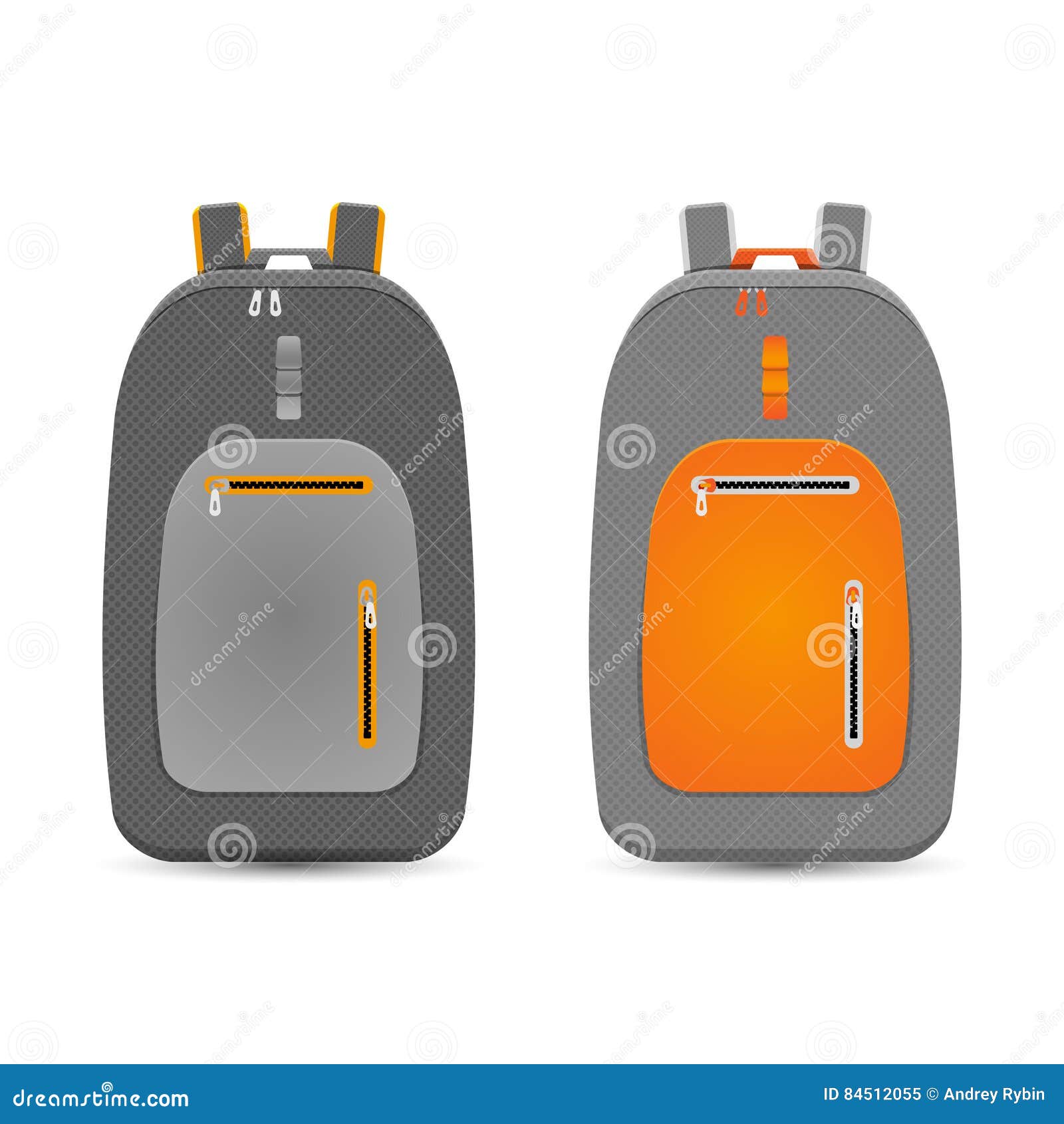Vector backpack set stock vector. Illustration of studying - 84512055